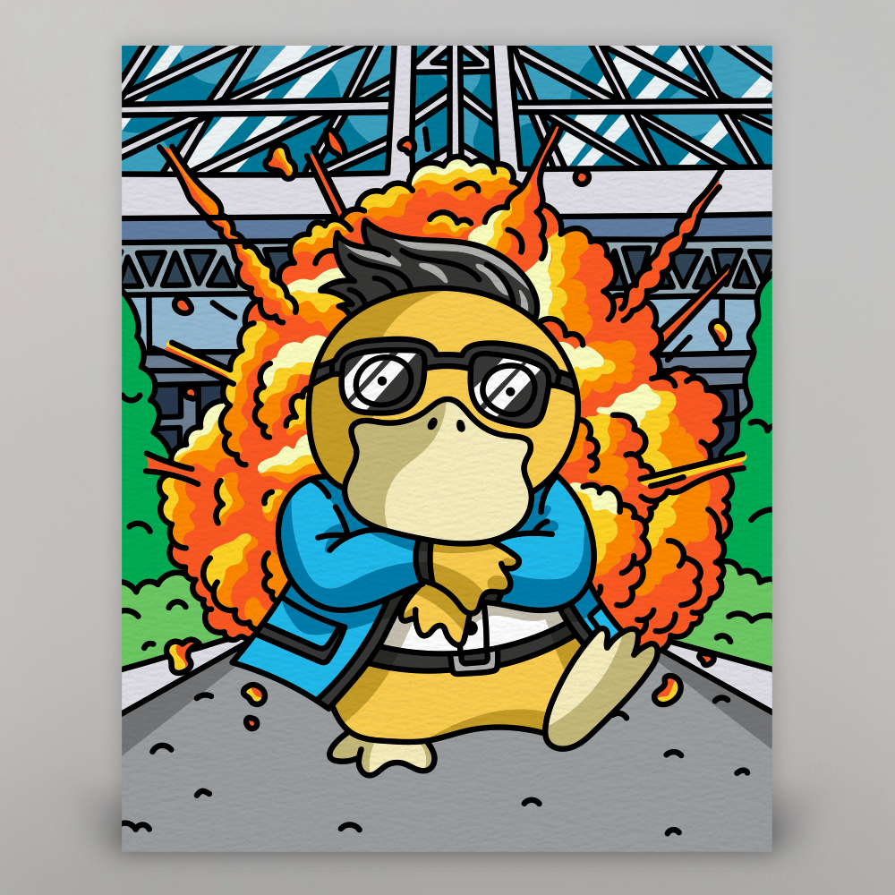 PSY-duck, art print – JC Lovely