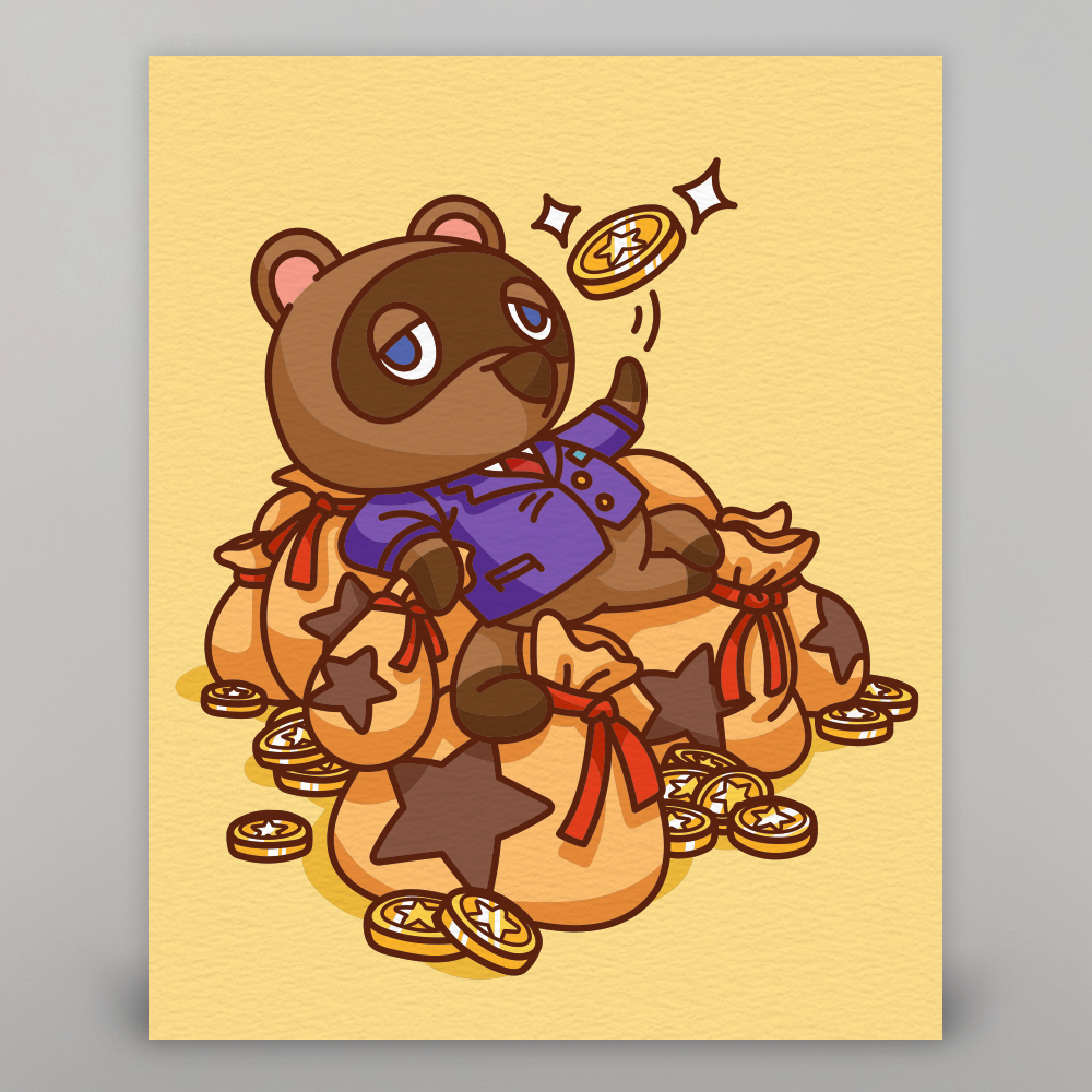 Tanuki Tycoon, art print – JC Lovely