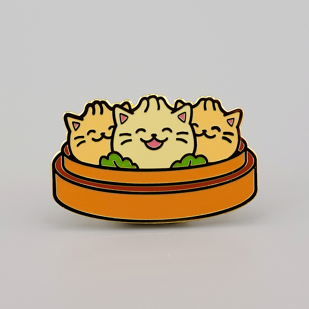 Dim Sum Kitties, enamel pin – JC Lovely