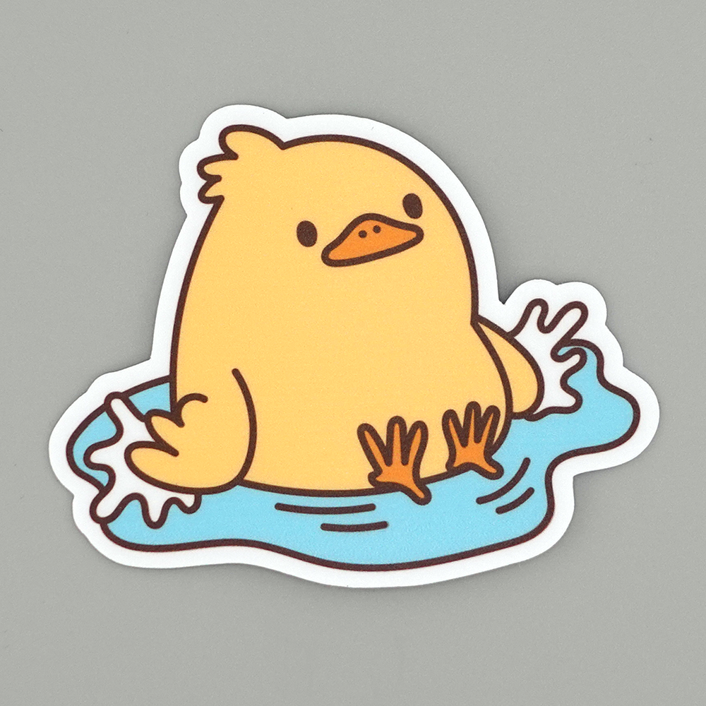 Splashy Duck, vinyl sticker – JC Lovely