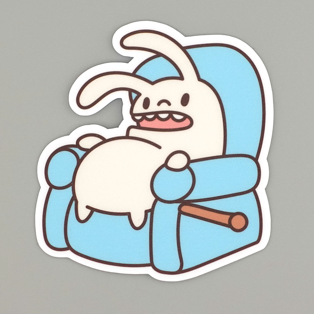 Lazy Bunny, vinyl sticker – JC Lovely